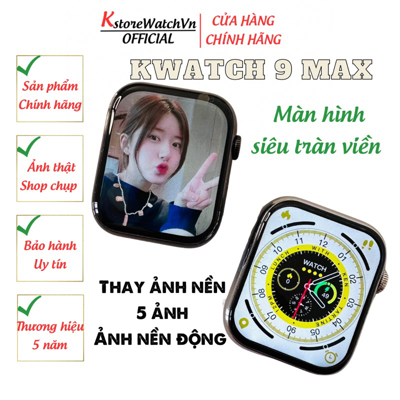 Đồng Hồ Thông Minh Kwatch 9 Max Màn Hình Siêu Tràn HD 2.05 Inch AOD ...
