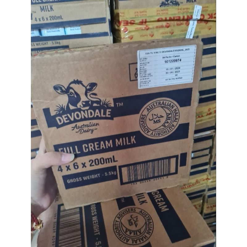 SỮA TƯƠI DEVONDALE ÚC 24hộp200ml date8/2025(ship hỏa tốc) | Shopee Việt Nam