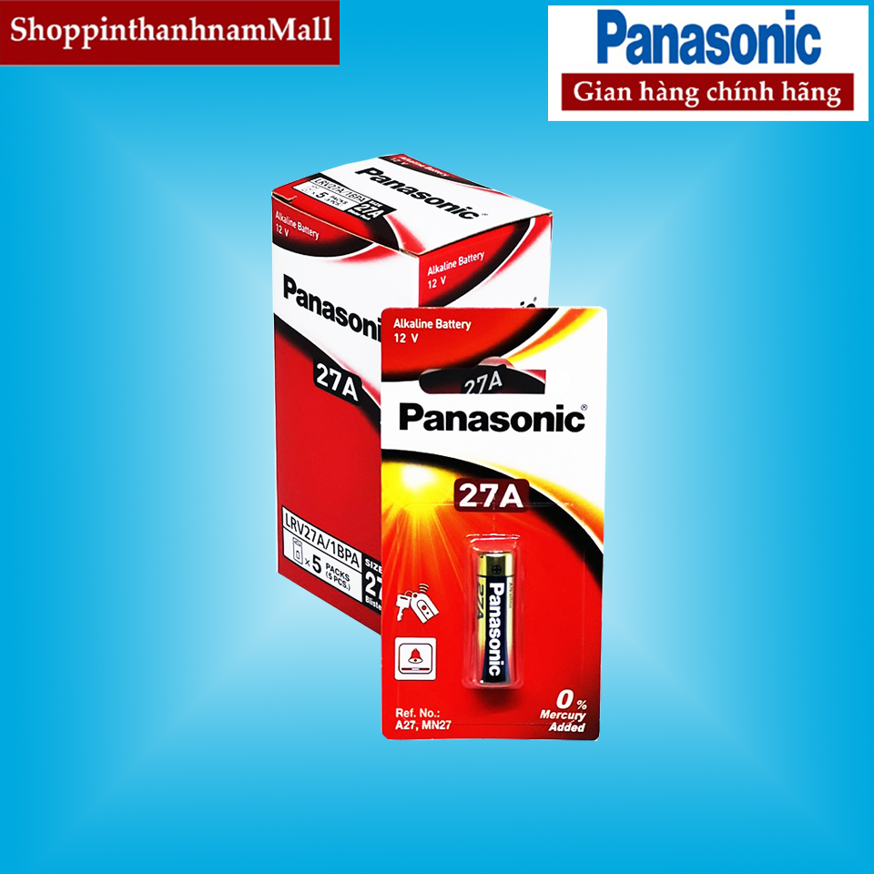 Pin A27 Panasonic 12V Vỉ 1 Viên Chính Hãng Thay Pin Remote Cửa Cuốn | Shopee Việt Nam