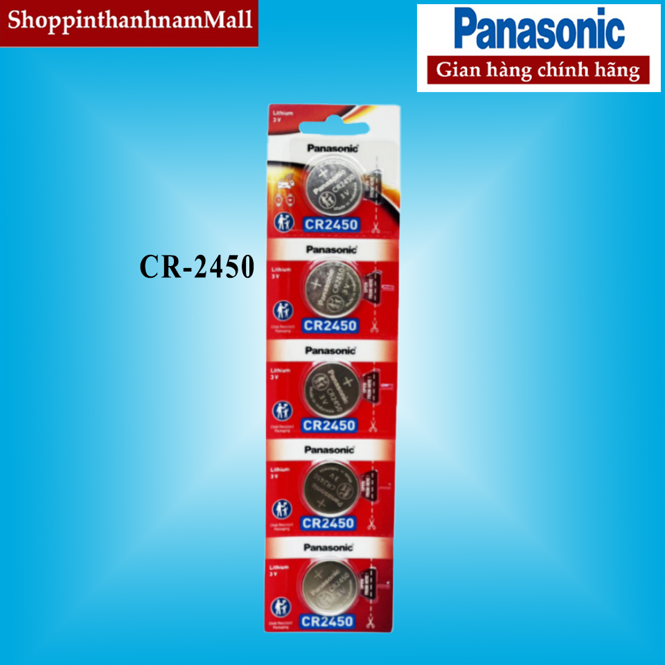 Pin CR2450 Panasonic 3V Vỉ 5 Viên Chính Hãng | Shopee Việt Nam