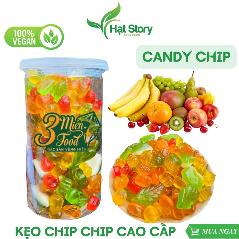 500Gr Kẹo Chip Chip Hoa Quả Dai Dai Thơm Thơm Đậm Vị, Cam Kết Ngon ...