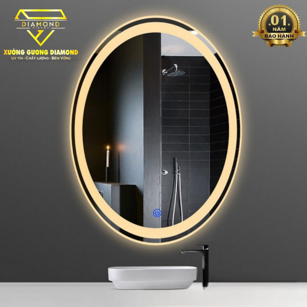 Gương LED Elip cảm ứng cao cấp treo tường - Gương LED DIAMOND MIRROR ...