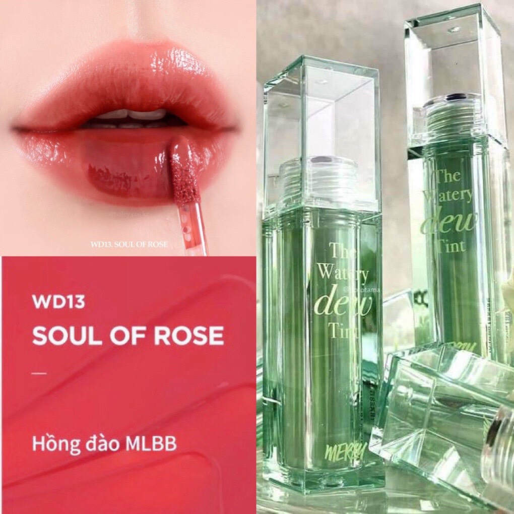 Son Tint Merzy The Watery Dew Tint 4g #WD13_SOUL OF ROSE | Shopee Việt Nam