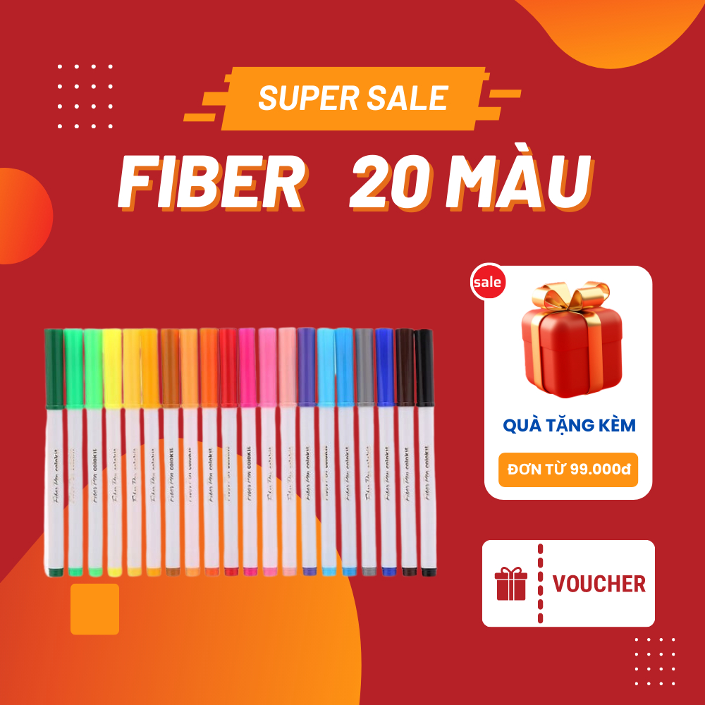 Bút lông màu Fiber Pen Thiên Long Colokit FP-C03 20 màu tươi sáng an ...