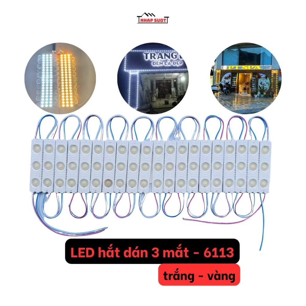 Led hắt 3 mắt lồi 12V chống nước, công suất 15w, có miếng dán 2 mặt ...