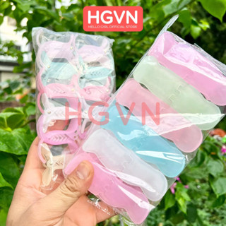 Kẹp tóc càng cua vuông bầu HGVN 3 chấu 5 răng 12 màu pastel thanh lịch ...