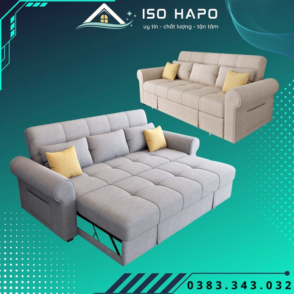 Sofa Giường Thông minh Đa Năng Kích thước lớn 1m9, Giường Kiêm Sopha phòng khách phòng ngủ hiện ...