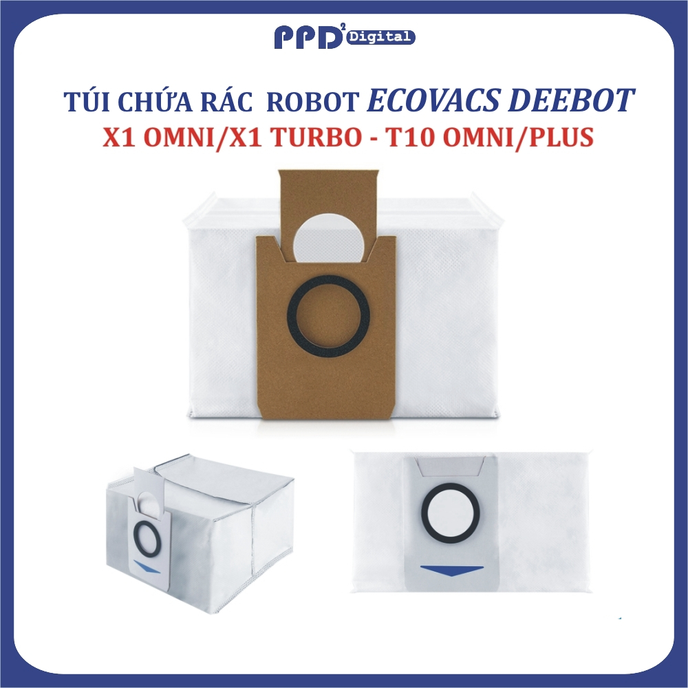 Túi Chứa rác dành cho thùng rác TỰ động Robot Ecovacs Deebot T10 Plus ...