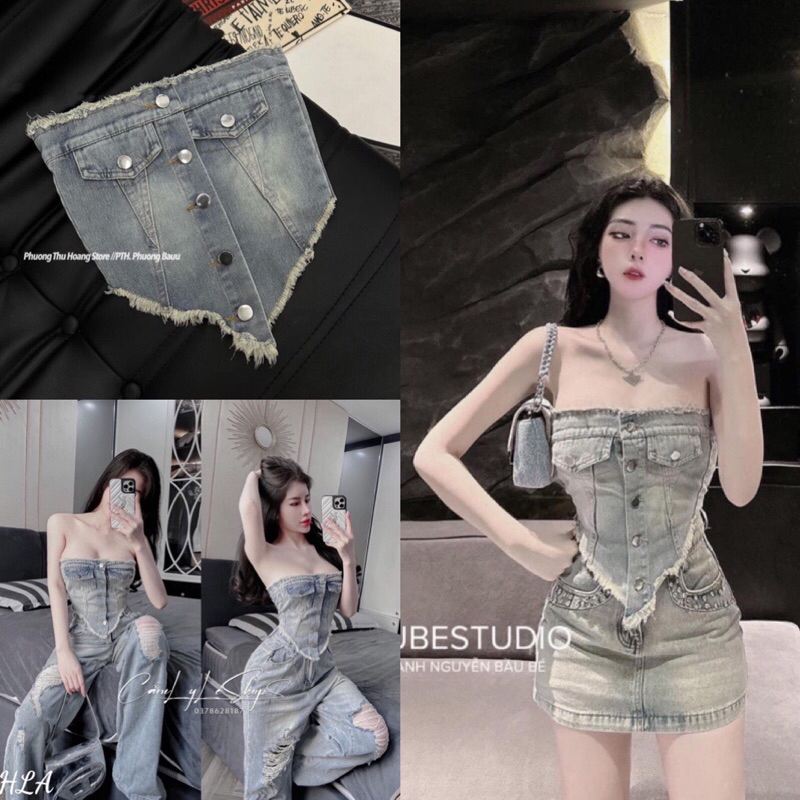 [ẢNH THẬT] Áo quây bò cúp ngưc 2 năp túi chun lưng setxy sang chảnh ...