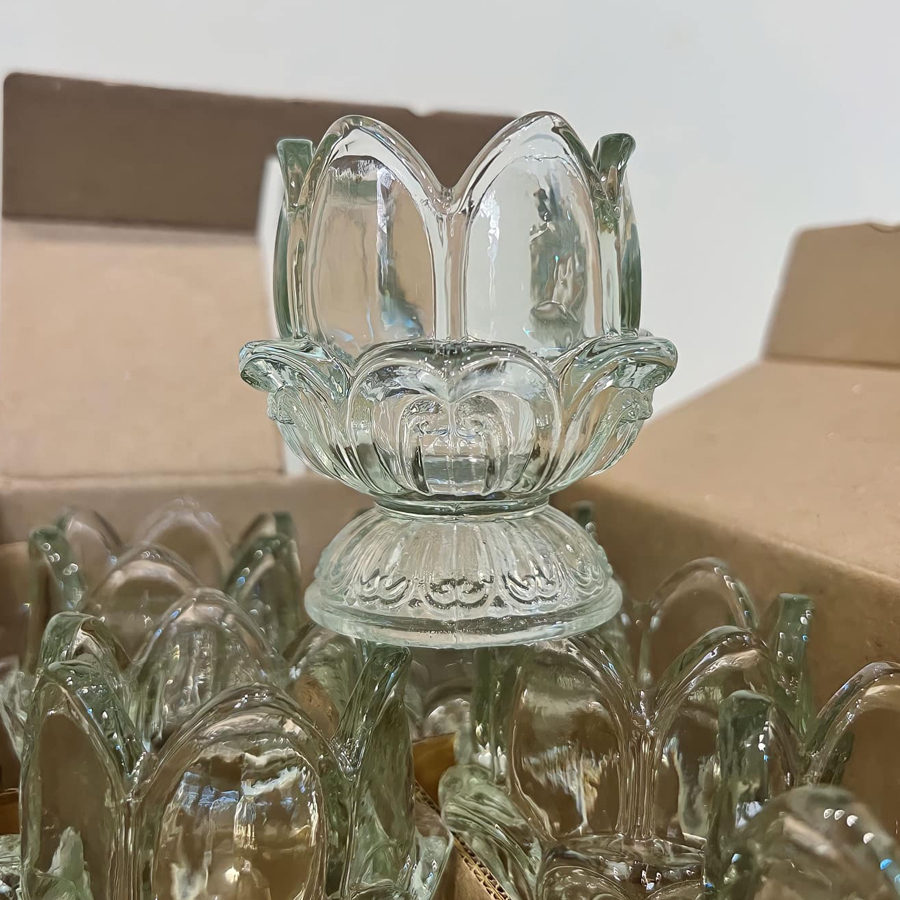 Ly đèn cầy sen nở,Ly búp sen làm nến dâng phật hộp 6 chiếc - Nến Tuệ ...