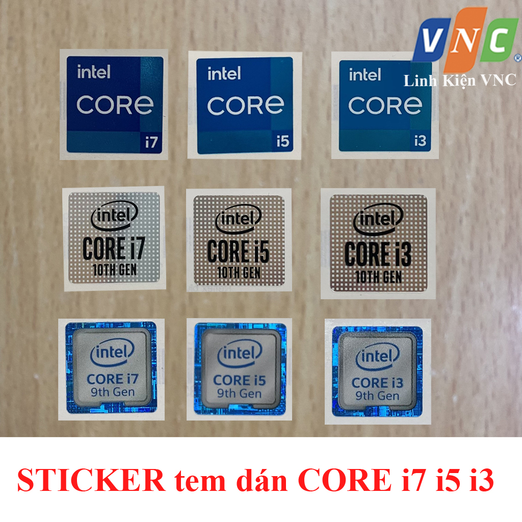 💥[STICKER] CORE I7 i5 i3 TEM DÁN LOGO INTEL TỔNG HỢP TRANG TRÍ LAPTOP ...