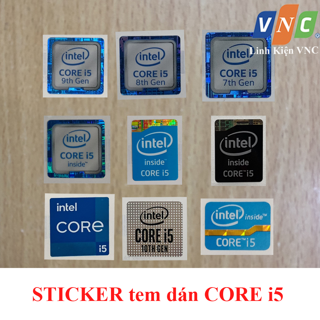 💥[STICKER] CORE I5 TEM DÁN LOGO INTEL TỔNG HỢP TRANG TRÍ LAPTOP MÁY ...
