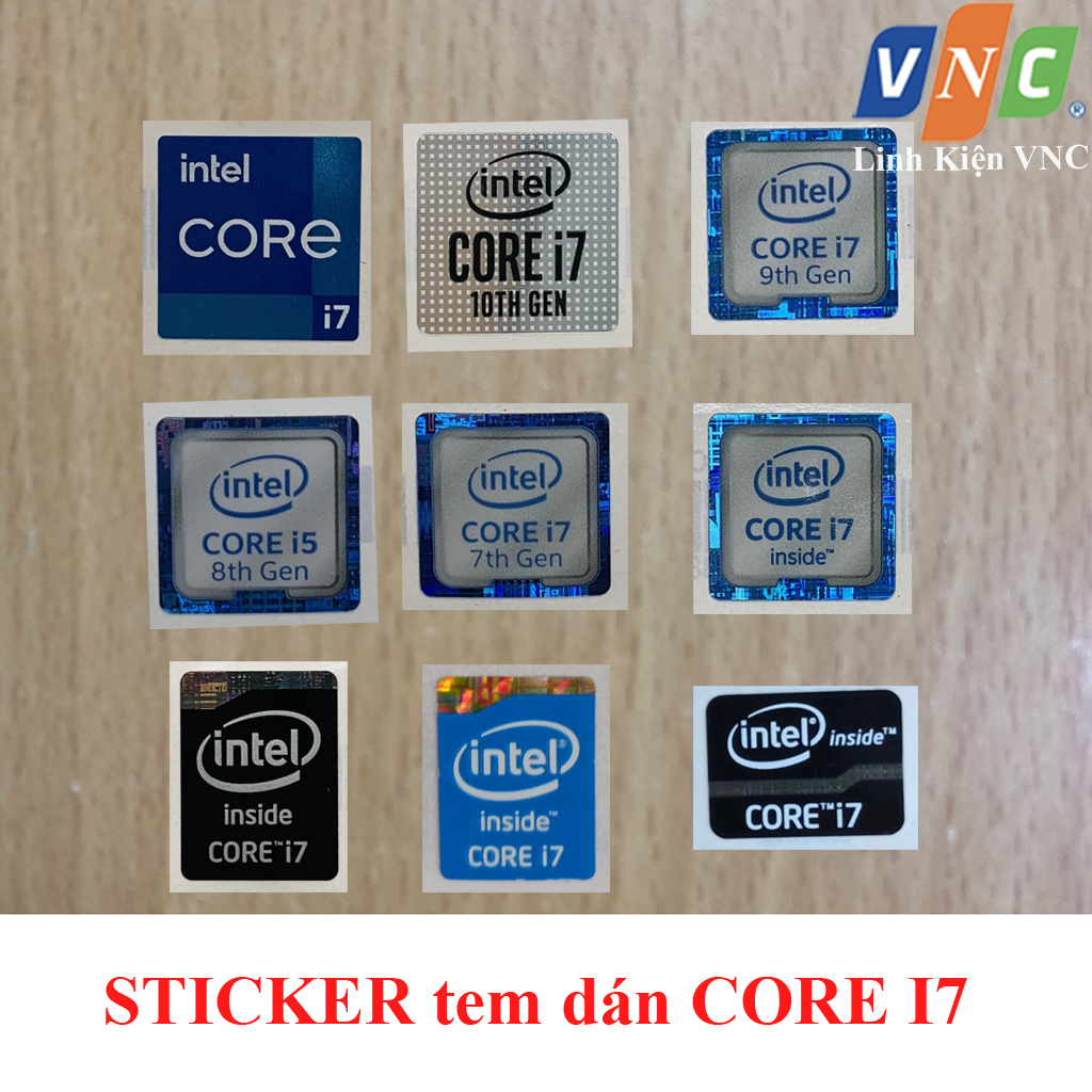 💥[STICKER] CORE I7 TEM DÁN LOGO INTEL TỔNG HỢP TRANG TRÍ LAPTOP MÁY ...