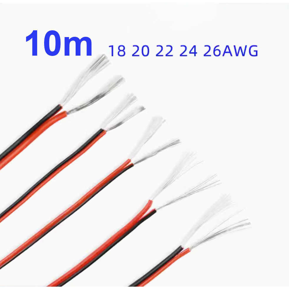 10m Dây Điện đôi đen + đỏ 18 20 22 24 26 Awg đồng mạ chống oxy hóa | Shopee Việt Nam