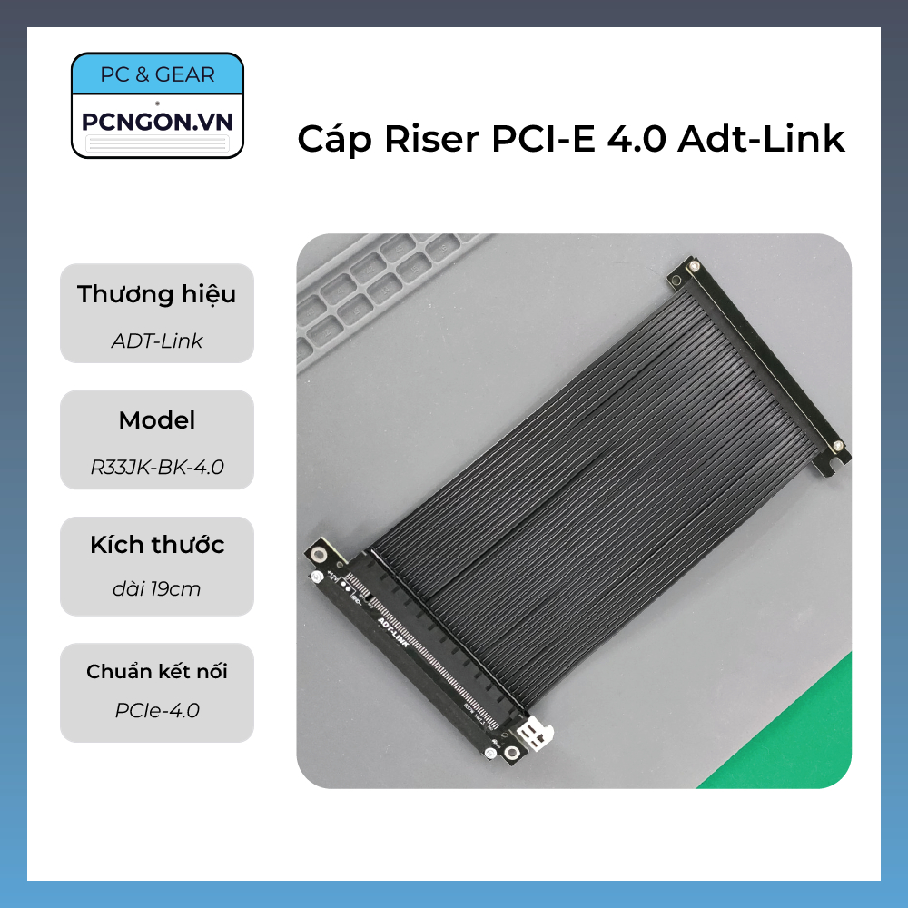 [PCNGON] Cáp Riser PCI-E 4.0 Adt-Link dài 19cm | Shopee Việt Nam