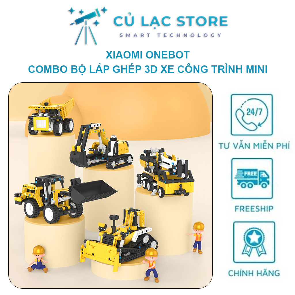 [Xiaomi Onebot] Combo đồ chơi xếp hình lắp ráp xe công trường mini ...