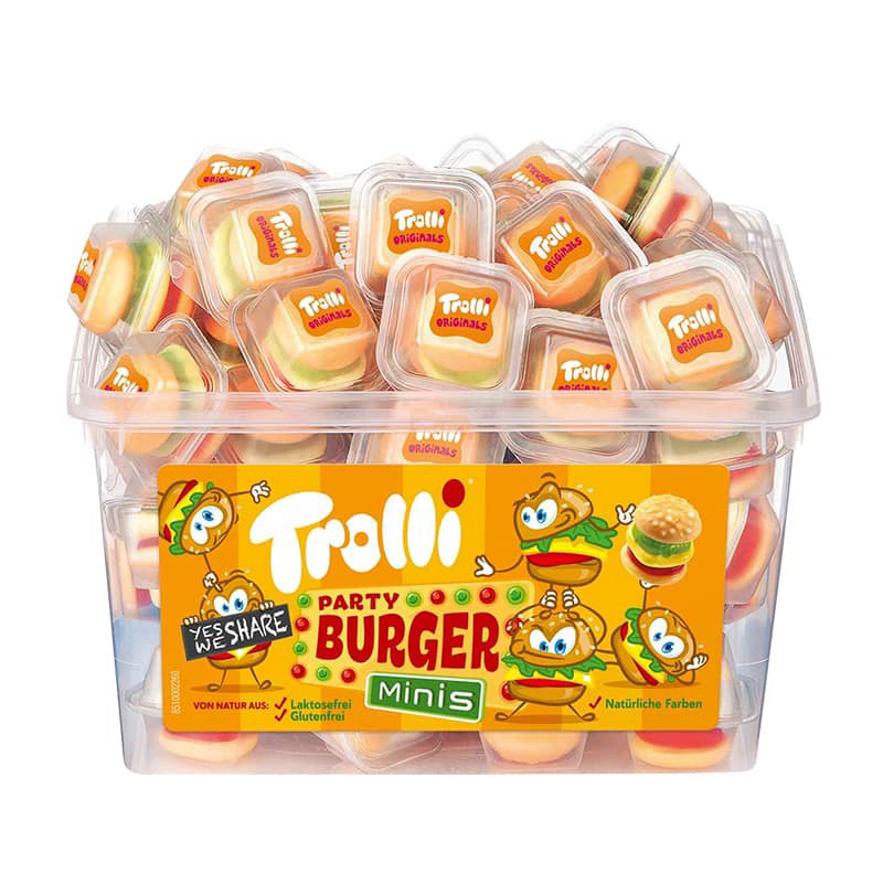 HỘP KẸO DẺO TROLLI MINI BURGER 600g ĐỨC (60 viên) | Shopee Việt Nam