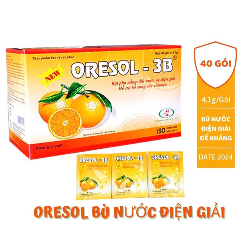 ORESOL - 3B MIK ORGANIC bù nước và điện giải hộp 40 gói | Shopee Việt Nam