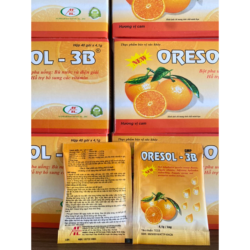 Oresol - 3B bổ sung nước, điện giải hộp 40 gói | Shopee Việt Nam