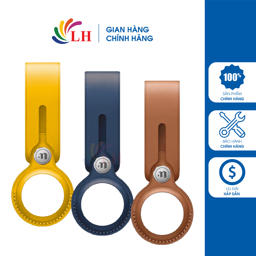 Bao da Mazer InfiniteCASE Pro Leather Loop Case for AirTag M-IC-ATCASE1001 - Hàng chính hãng ...