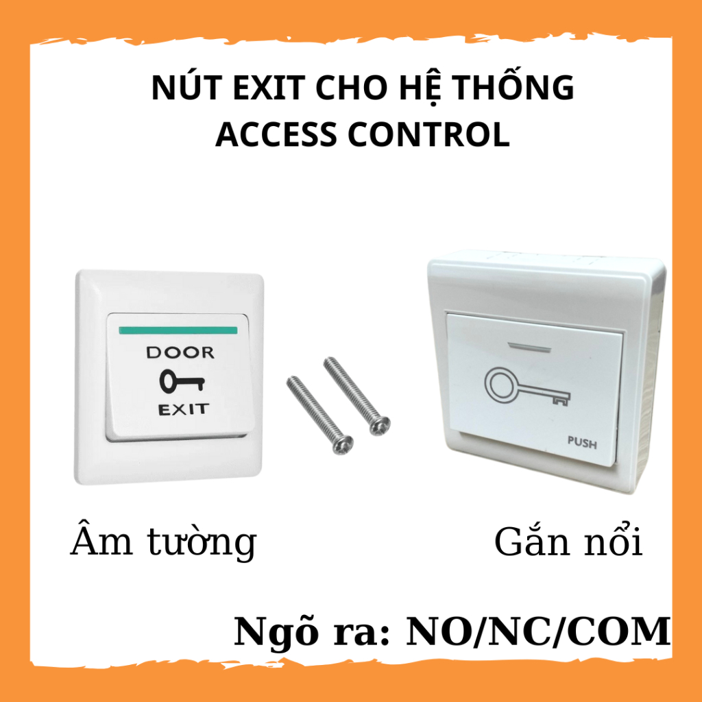 Nút Exit Nhựa Gắn Nổi Và Âm Tường Cho Hệ Thống Kiểm Soát Cửa | Shopee ...