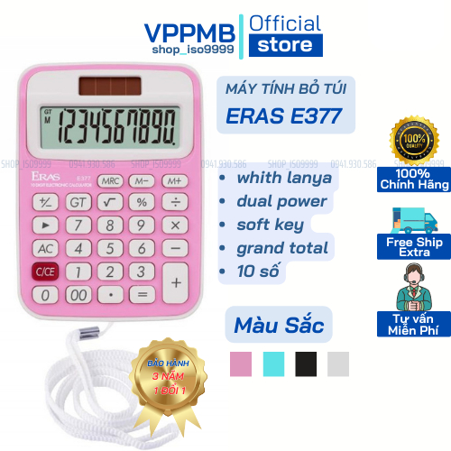 Máy Tính Cầm Tay, Để Bàn Đa Năng 12 Số Eras E377 (3 Năm Bảo Hành ...