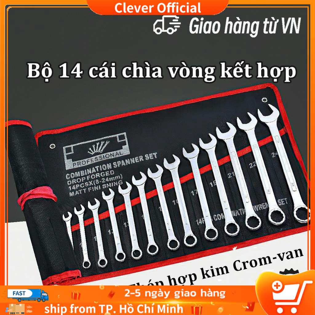 Bộ cờ Lê (cle )8-24 YEII 14 CHI TIẾT ( USA STANDARD ) khóa vòng miệng ...