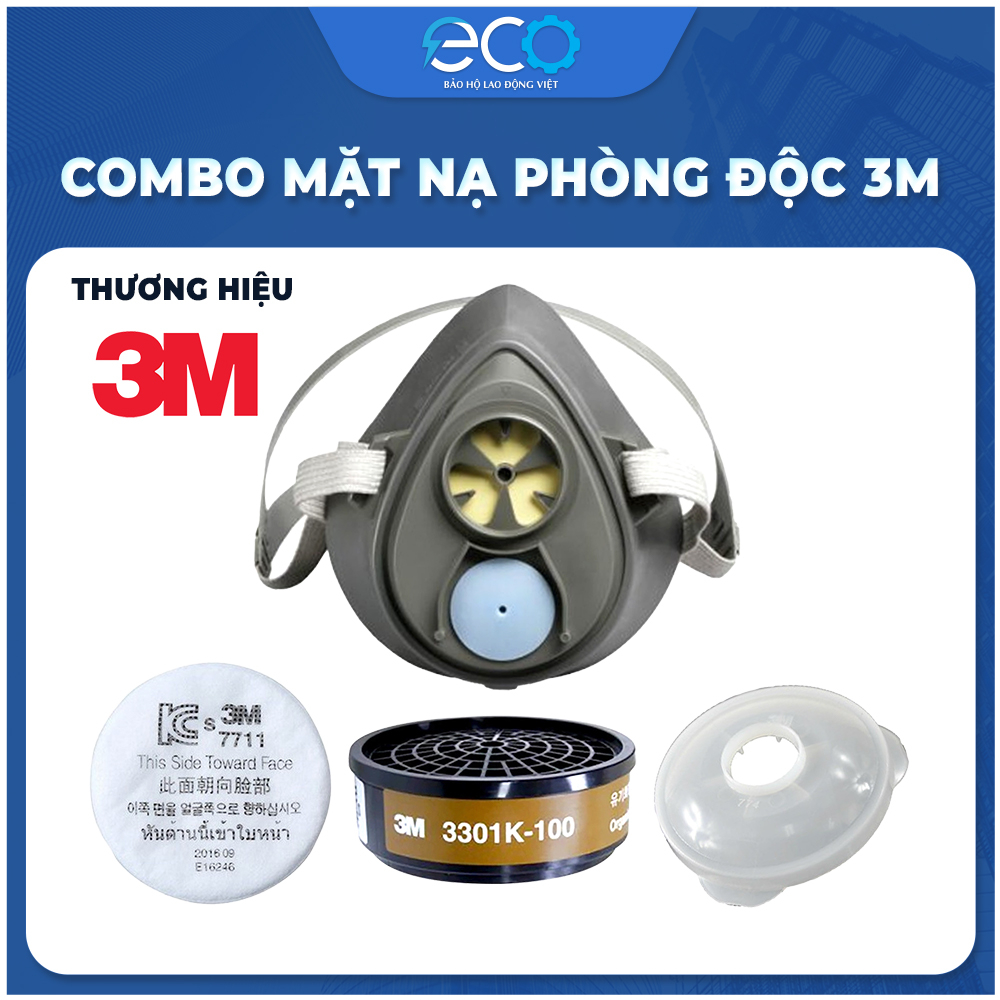Bộ mặt nạ chống độc 3M 3100/3200 kèm phụ kiện đầy đủ - Mặt nạ chống độc ...