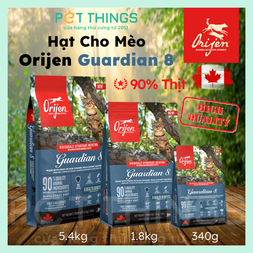Thức Ăn Hạt Khô cho Mèo Orijen Cat Guardian 8 Chăm Sóc Sức Khỏe Cho Mèo ...