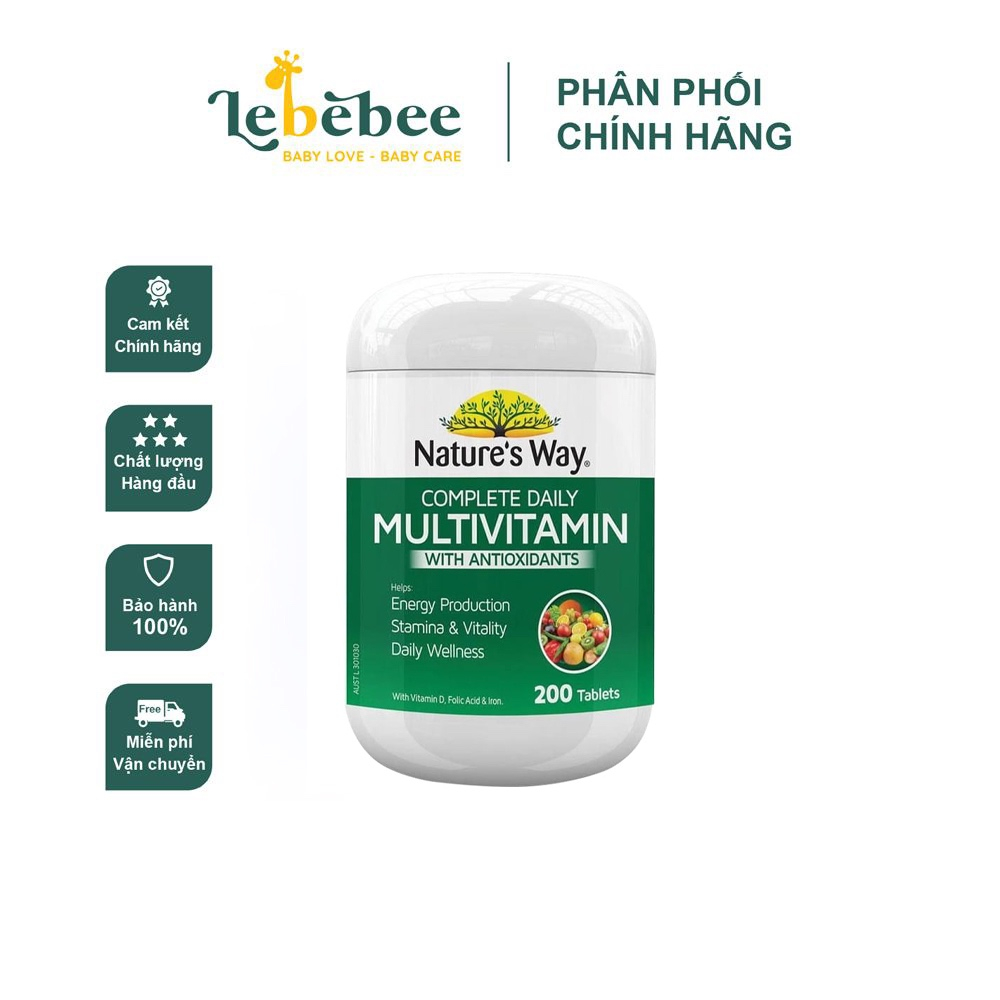 Vitamin Tổng Hợp Natures Way Complete Daily Multivitamin của Úc (200v ...