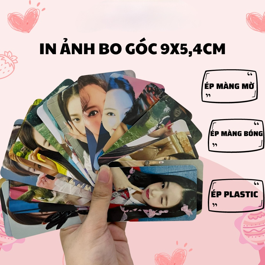 ⚡️RẺ NHẤT SHOPEE⚡️Ảnh mô phỏng card bo góc size 9x5,4cm ép lụa, ép ...