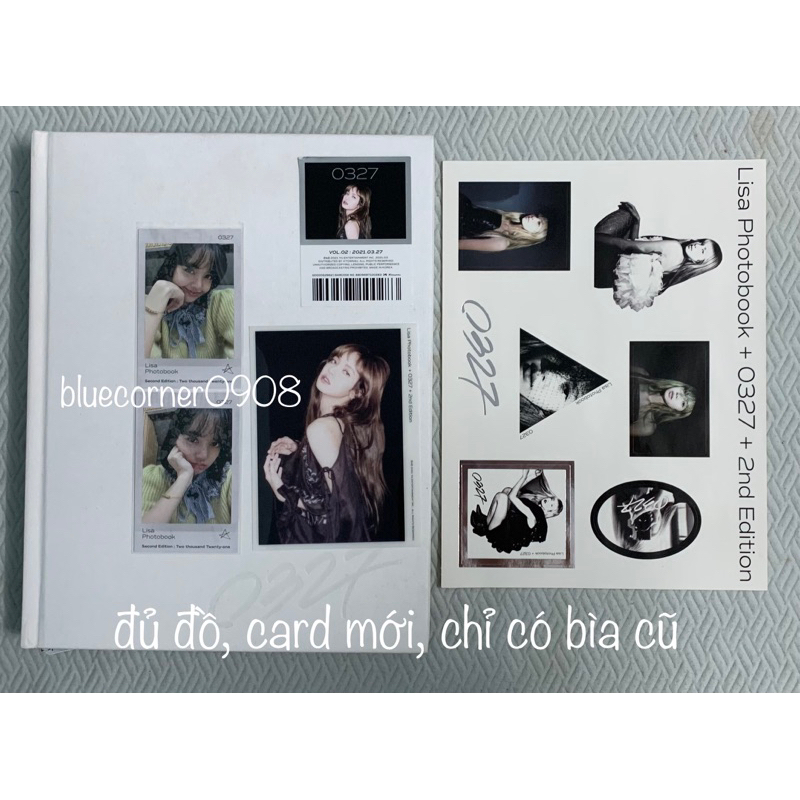 (thanh lý) Card ảnh bo góc Lisa photobook 0327 off The album Jisoo ...