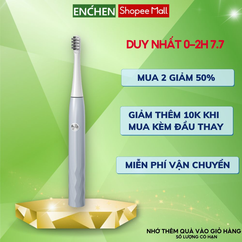 Bàn chải đánh răng điện Enchen T501 với 3 chế độ làm sạch, chống nước ...