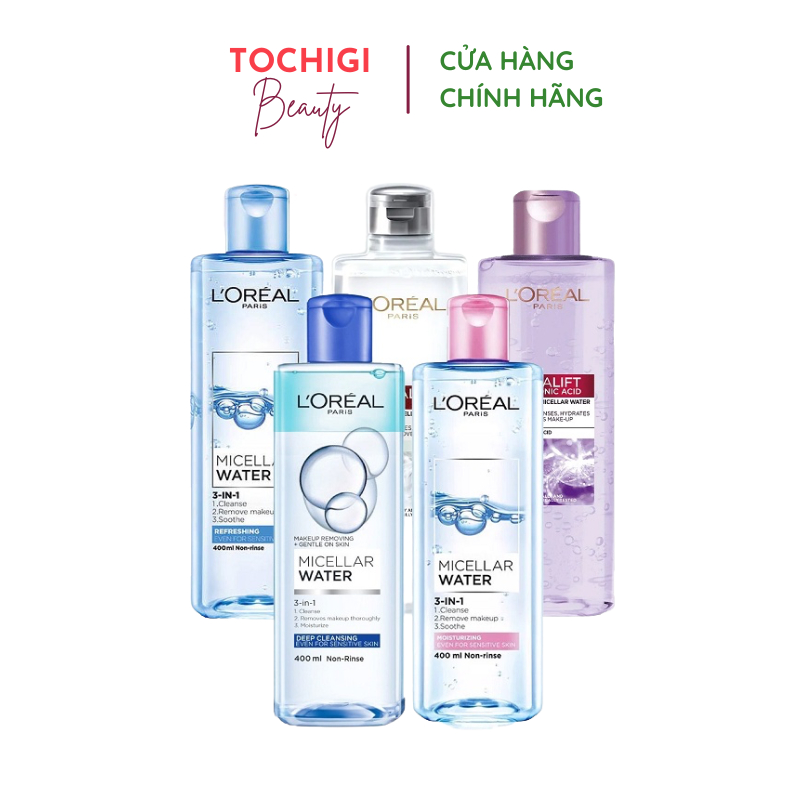 Nước Tẩy Trang L'Oreal Paris 3in1 Micellar Water 95ml - 400ml, Làm Sạch, Dưỡng Ẩm Cho Mọi Loại ...