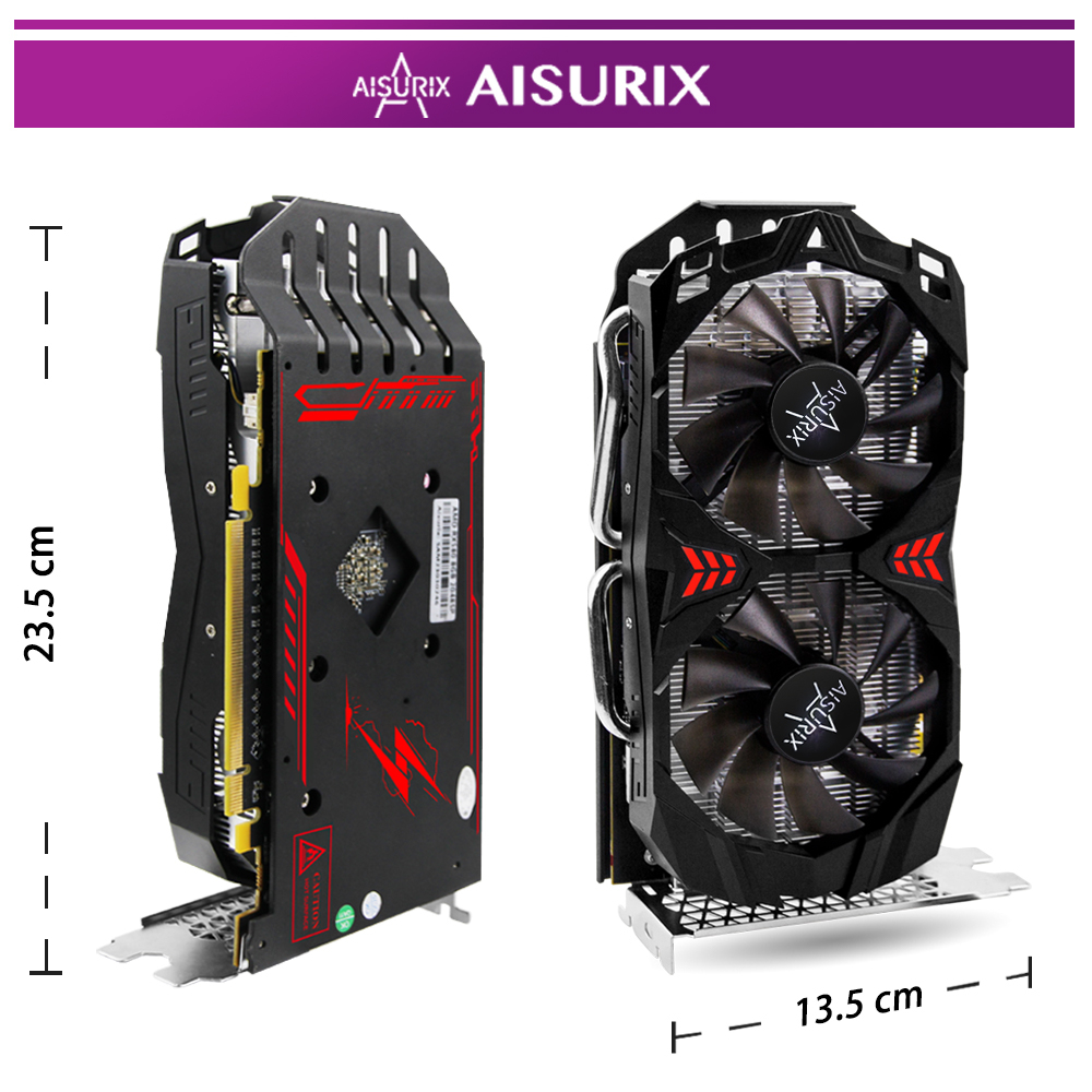 AISURIX RX 580 8GB Card màn hình VGA New GPU AMD GDDR5 PC Gaming ...