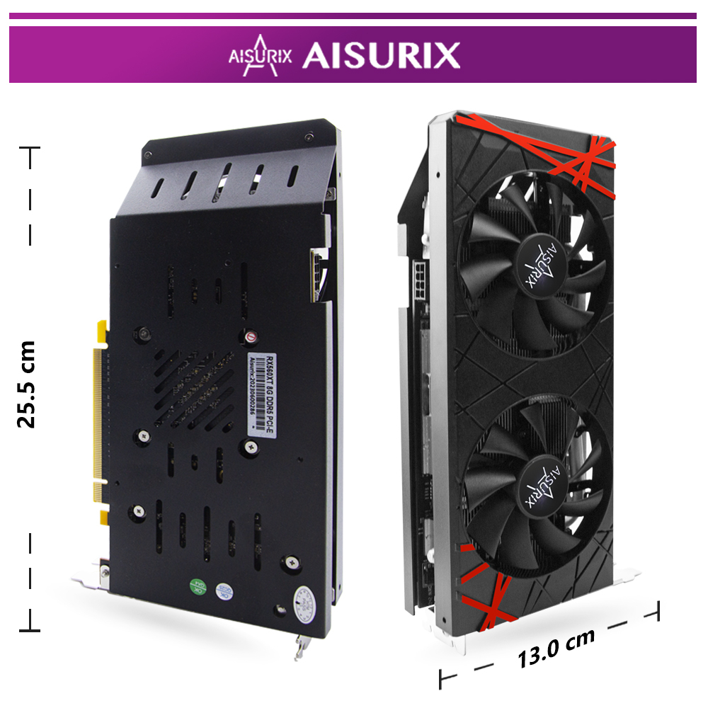 AISURIX 100% New VGA Card màn hình RX 560XT 8GB Card đồ họa AMD GPU ...