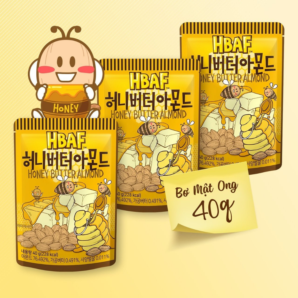 Hạt Hạnh Nhân Tẩm Vị Hàn Quốc HBAF (Gói 40g) | Shopee Việt Nam