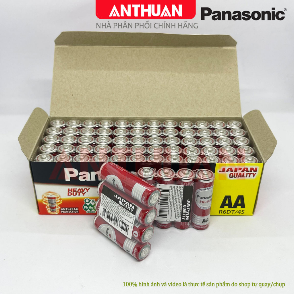 Hộp 60 viên pin AA Panasonic R6DT-4S tiểu đỏ 2A chất lượng cao ...
