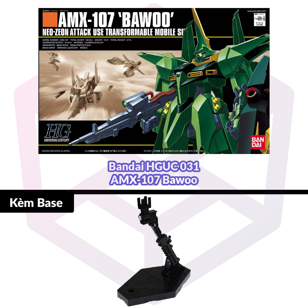 Mô hình Gundam Bandai HGUC 031 AMX-107 Bawoo 1/144 MS Gundam ZZ [GDB] [BHG] | Shopee Việt Nam