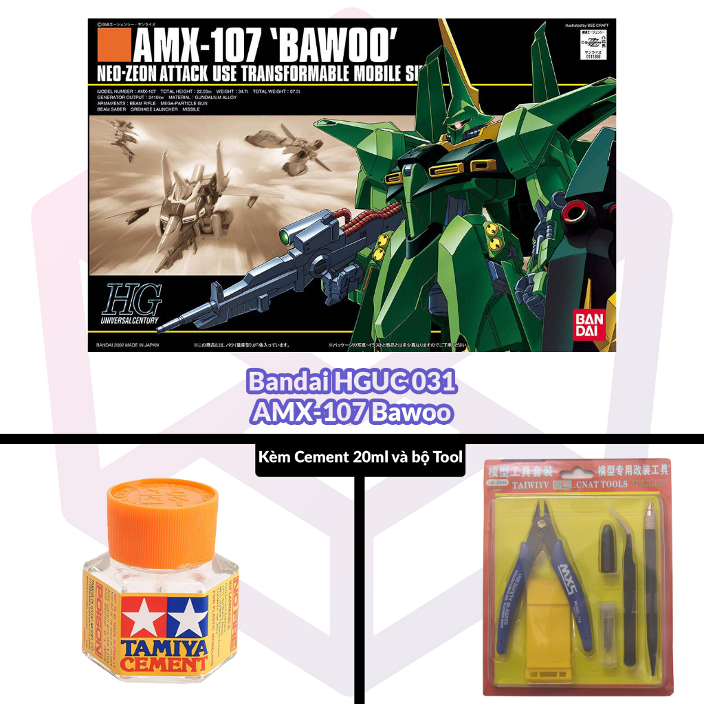 Mô hình Gundam Bandai HGUC 031 AMX-107 Bawoo 1/144 MS Gundam ZZ [GDB] [BHG] | Shopee Việt Nam