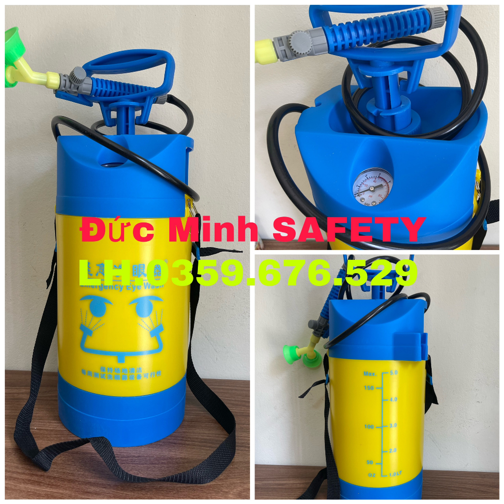 Bình rửa mắt khẩn cấp di động 3 lít, 5 lít, 8 lít, bồn rửa mắt di động cầm tay | Shopee Việt Nam