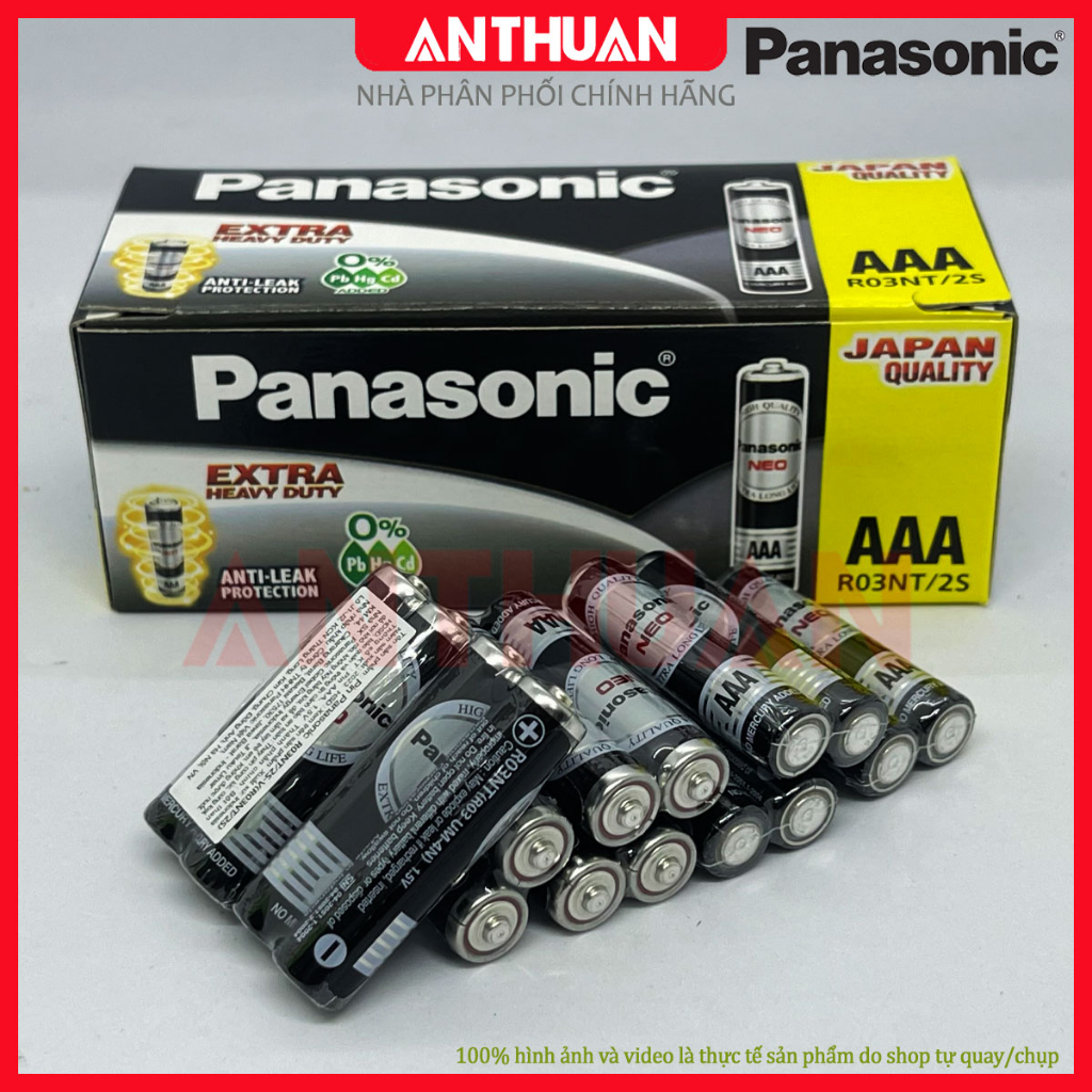 Hộp 60 Viên Pin AAA Panasonic Đũa Đen NEO R03NT-2S hàng Chính Hãng chất ...