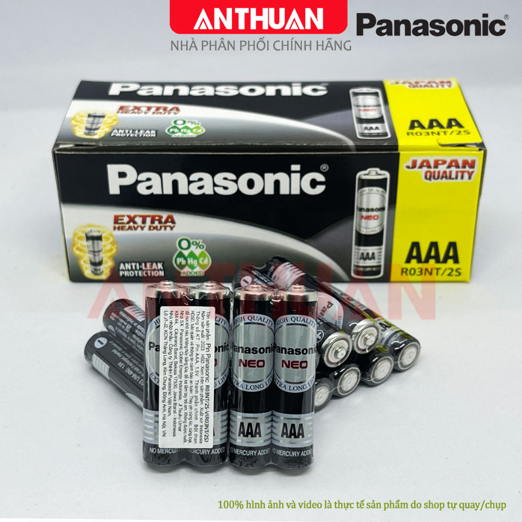 Hộp 60 Viên Pin AAA Panasonic Đũa Đen NEO R03NT-2S 3A chất lượng cao ...