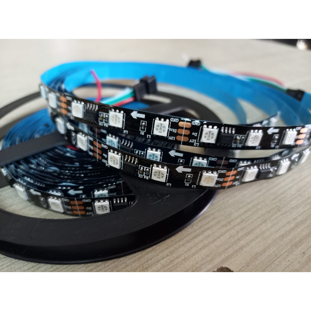 Combo 5M Led WS2811 60led/m IP65 Đen + Điều khiển 28 phím đầu DC ...