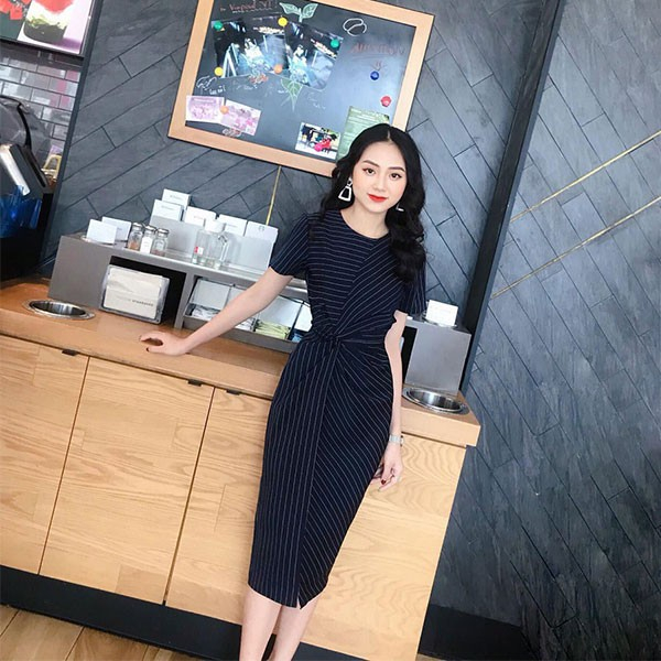 Đầm công sở xoắn eo che bụng K102 thời trang nữ thiết kế Cao Cấp | Shopee Việt Nam