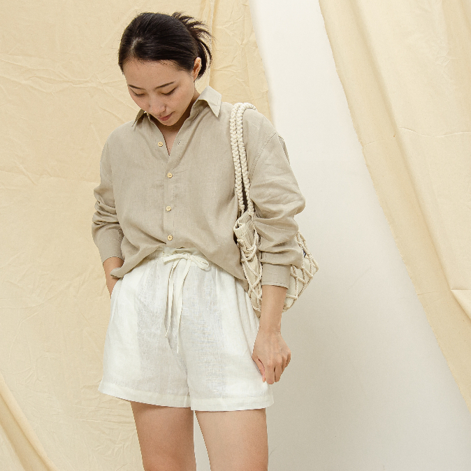 RUSTEA Premium Basic Shirt - Áo sơmi linen premium unisex | Shopee Việt Nam