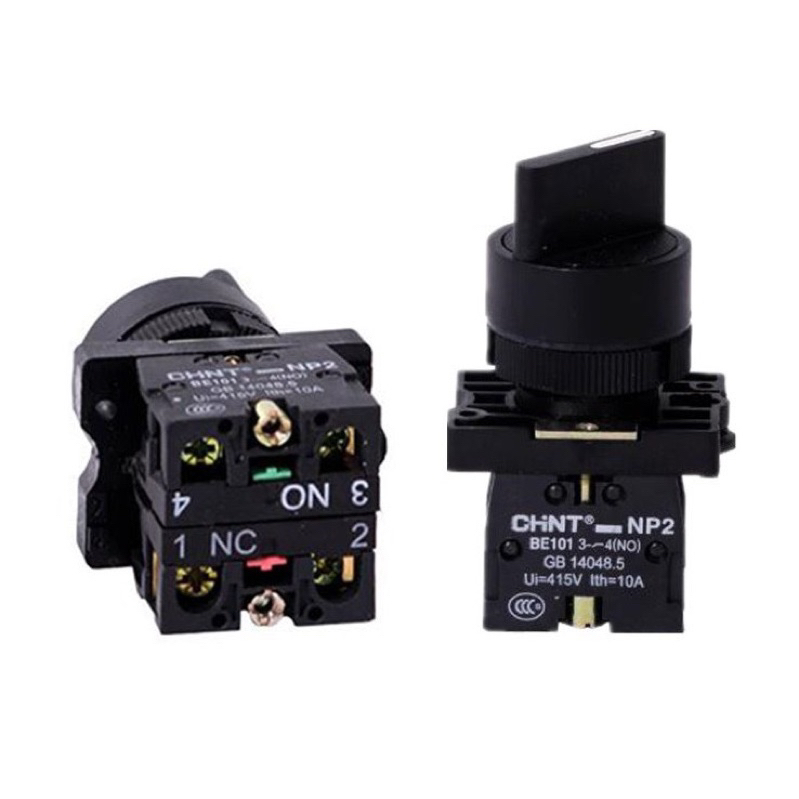 Công tắc xoay chuyển mạch 2 vị trí, 3 vị trí, đủ loại Cần ngắn - Cần dài NP2 phi 22, Hãng Chint ...
