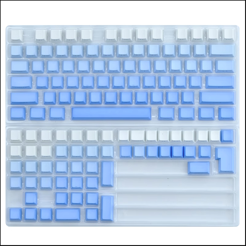 Keycap Ninja Gradient PBT xuyên led profile OEM in double-shot 128 nút ...