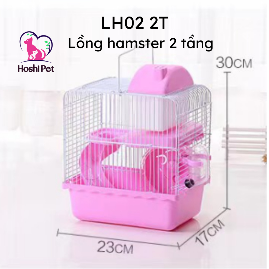 Lồng cho hamster đầy đủ phụ kiện Hoshi Pet LH02- Lồng nuôi hamster 2 ...