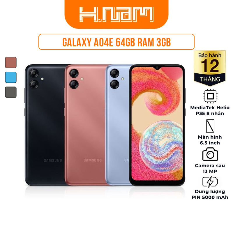 Điện thoại Samsung Galaxy A04E A042 64GB Ram 3GB Nguyên Seal Bảo Hành ...